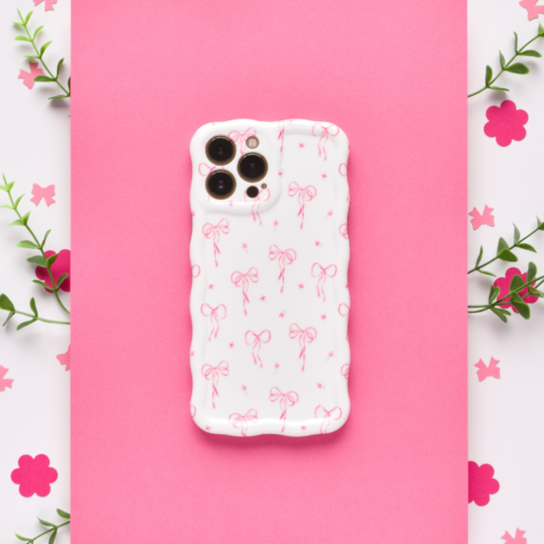Wavy iPhone Case - Dainty Bows | Phone Cases | Coconut Lane