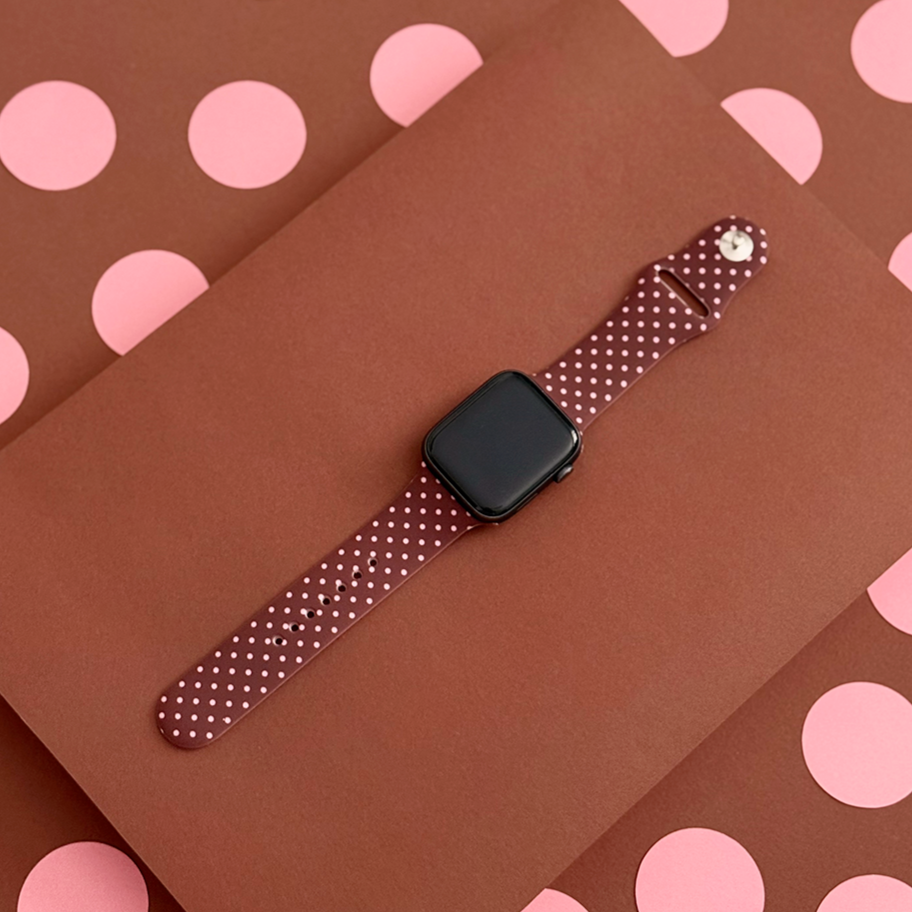 Brown Polka Dot Apple Watch Strap | Watch Bands | Coconut Lane