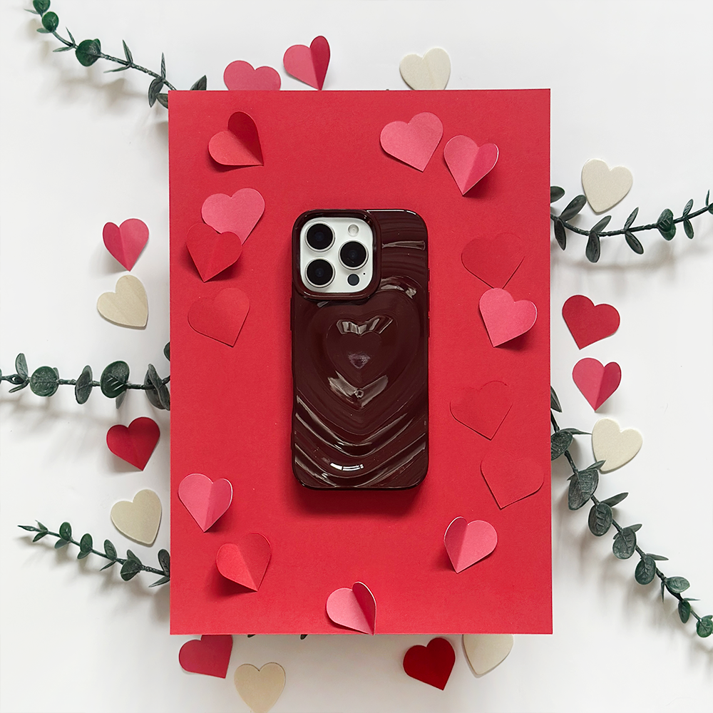 Melting Heart iPhone Case - Burgundy | Phone Cases | Coconut Lane