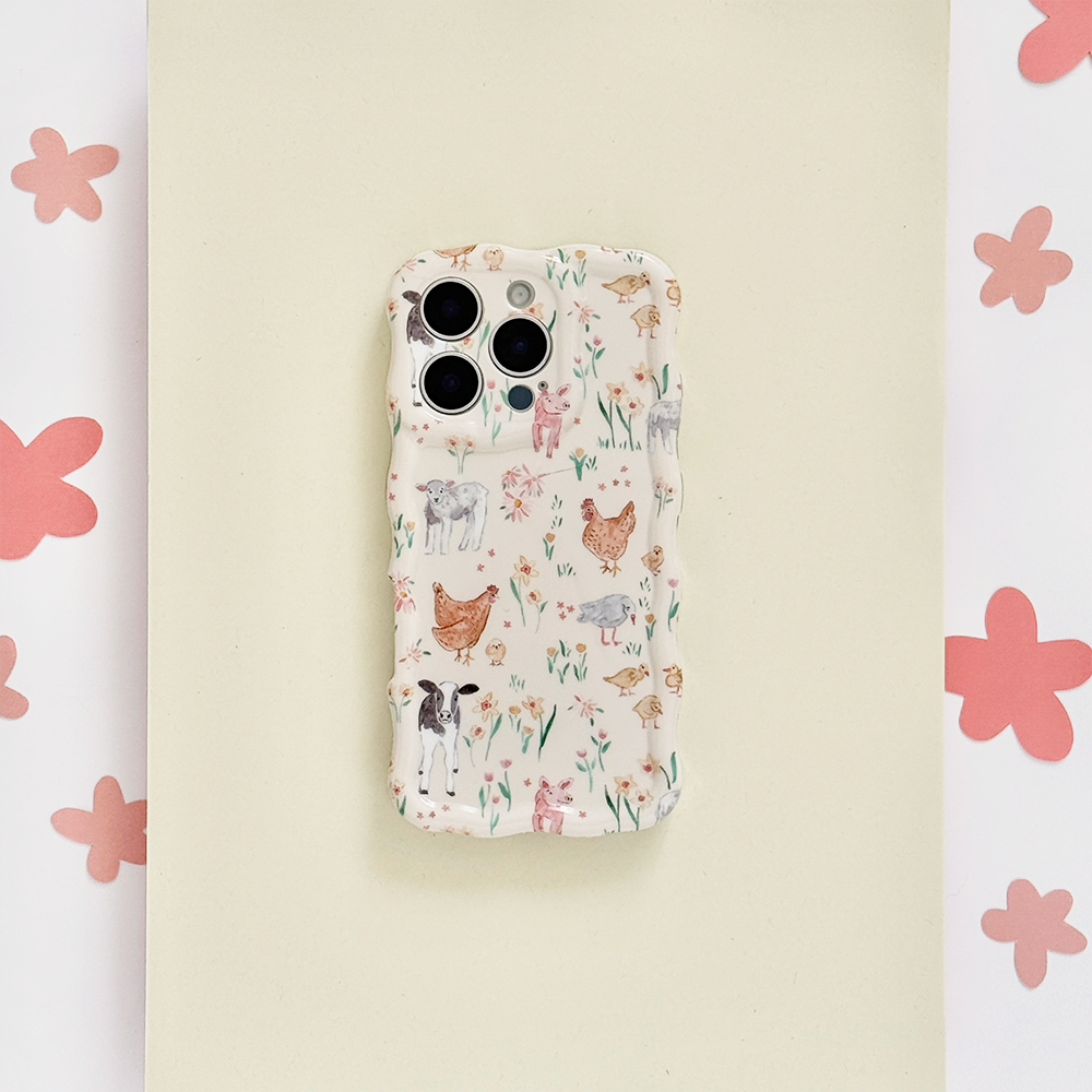 Wavy iPhone Case - Farmyard Friends | Phone Cases | Coconut Lane