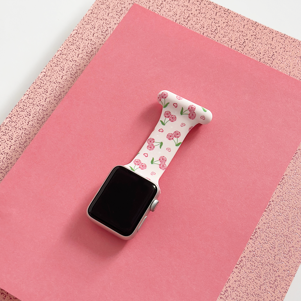 Apple Watch Clip-on Fob Strap - Disco Cherries – Coconut Lane