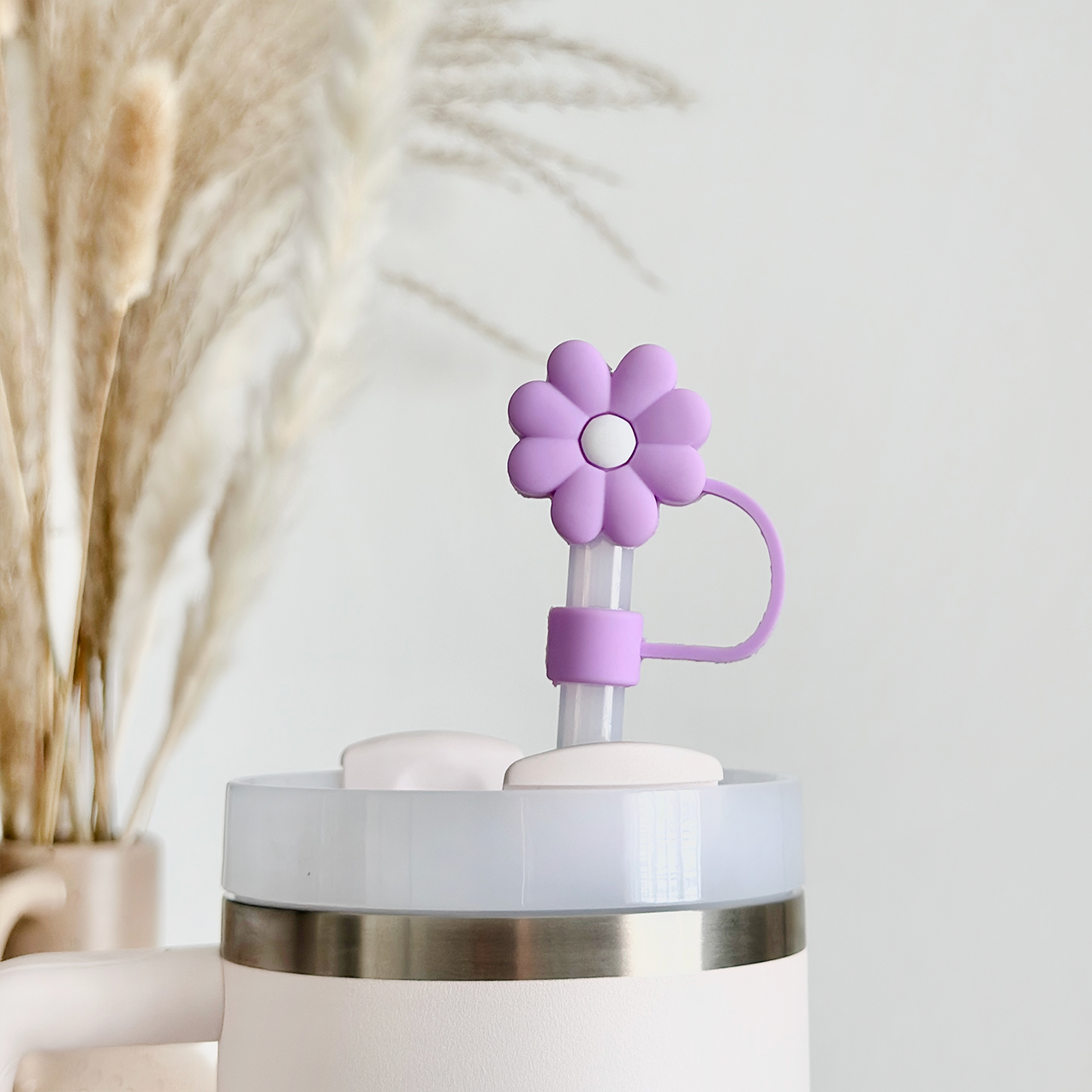 Lilac Flower Straw Cover | Straw Toppers | Coconut Lane