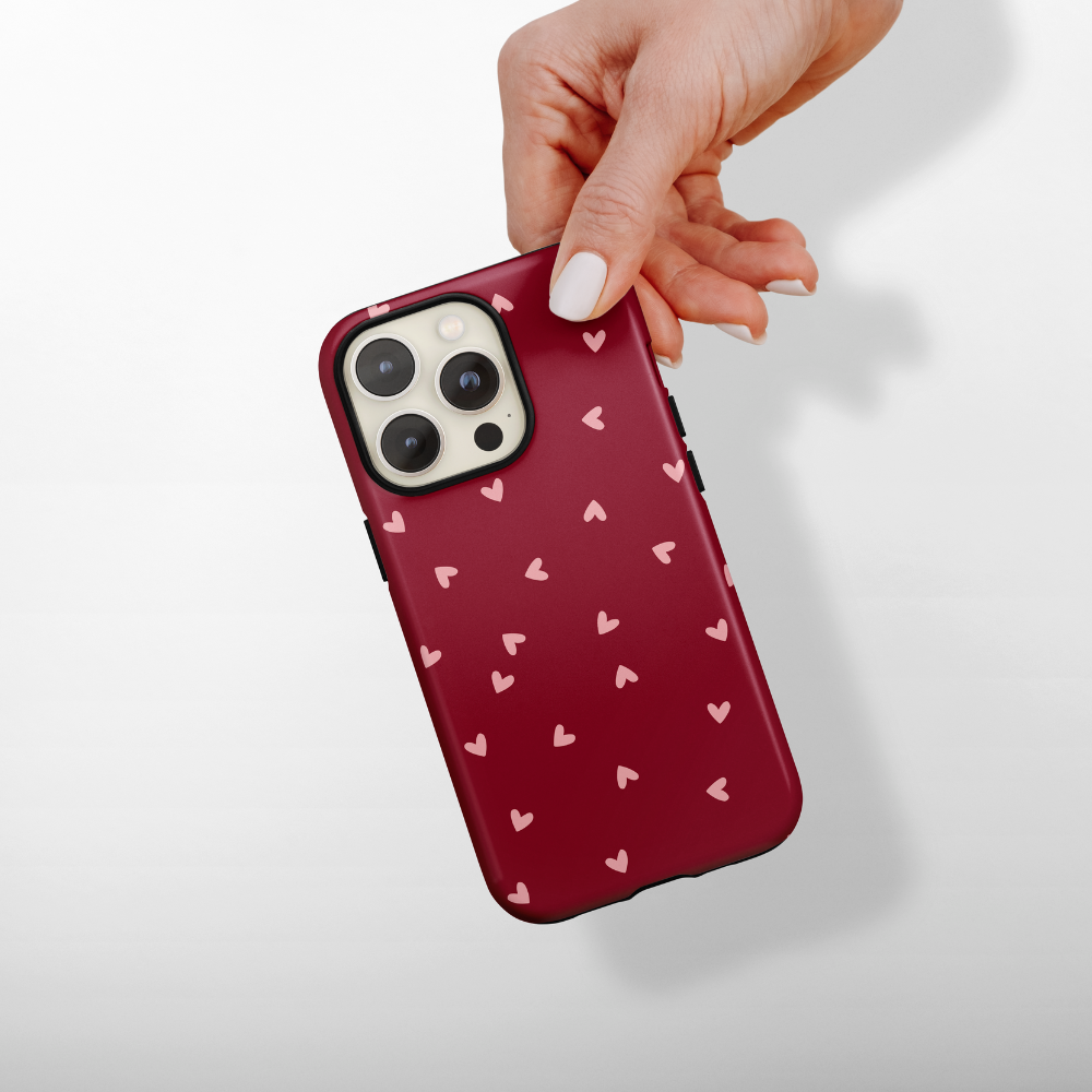 Tough Phone Case - Mulberry Hearts | iPhone Cases | Coconut Lane