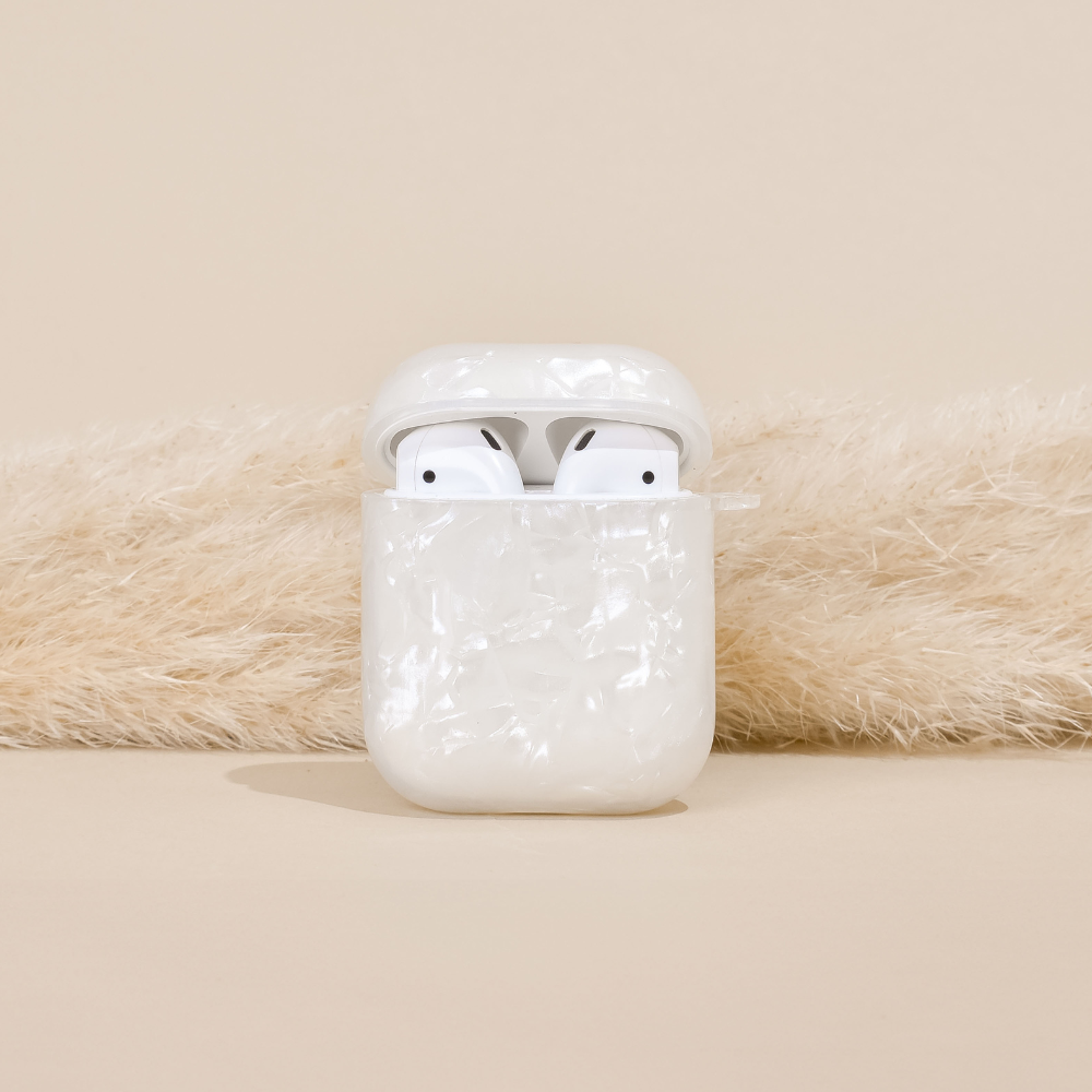Airpods Case - White Pearl | Earphone Cases | Coconut Lane