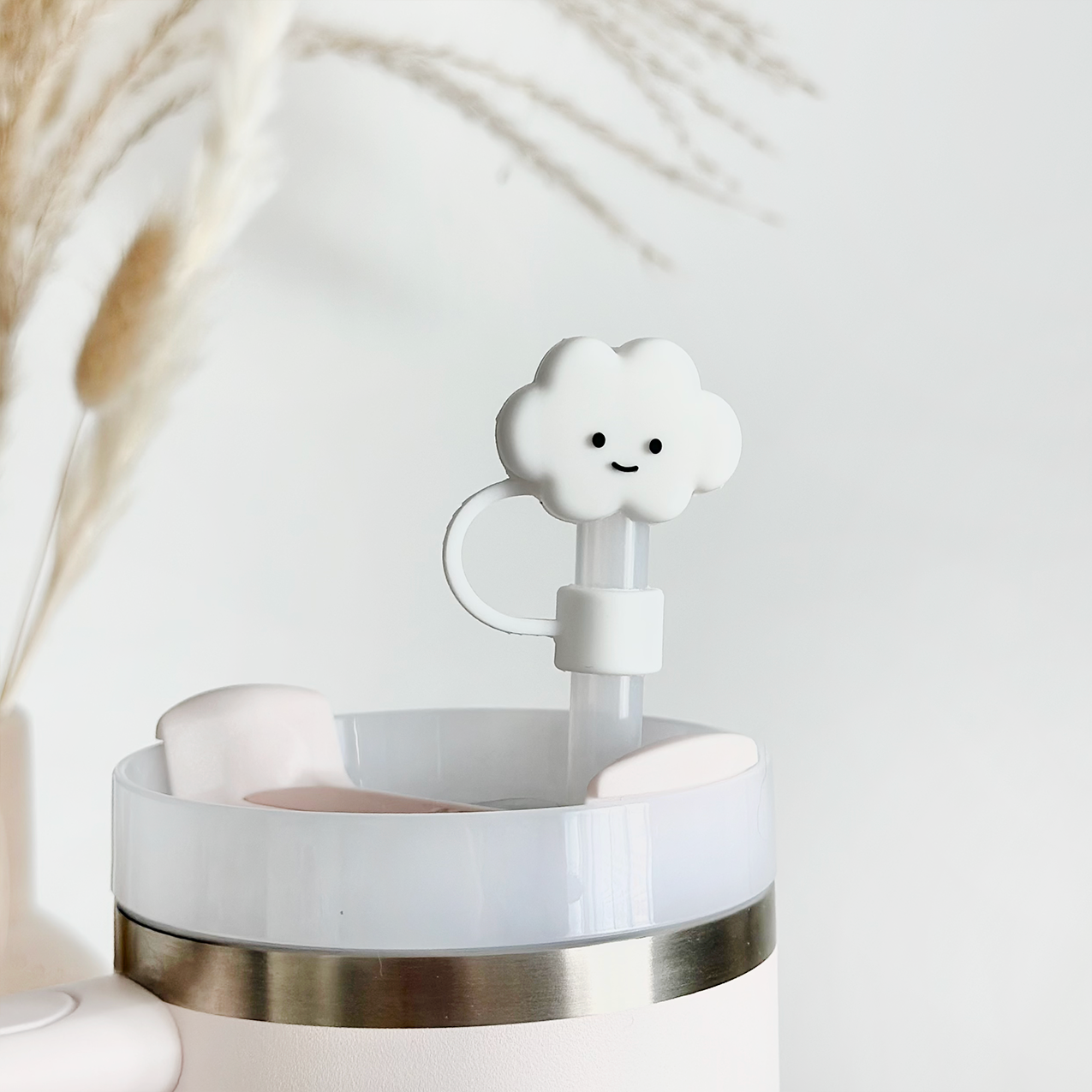 White Cloud Straw Cover | Straw Toppers | Coconut Lane