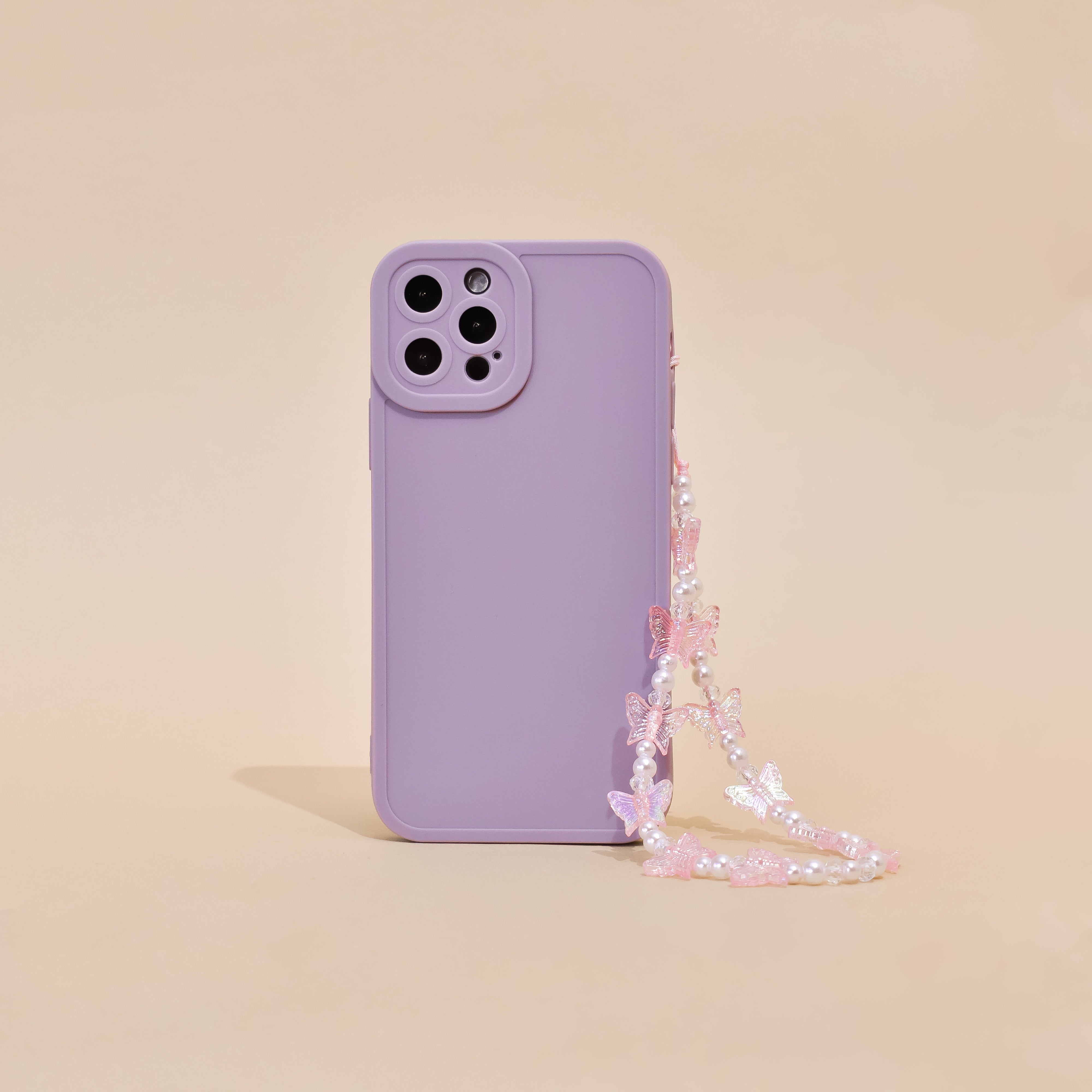 Beaded Phone Strap - Holographic Butterfly | Phone Charm | Coconut Lane